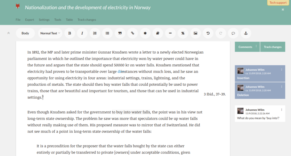 New release: Fidus Writer 3.5 with change tracking and improved PDF ...